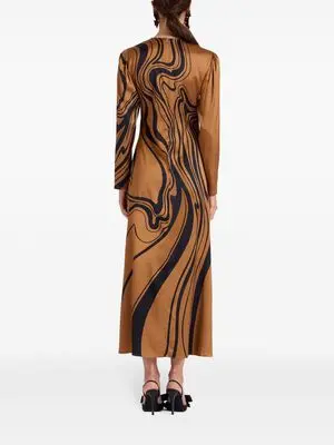 La DoubleJ Clingy Swing Maxi Dress - Orange