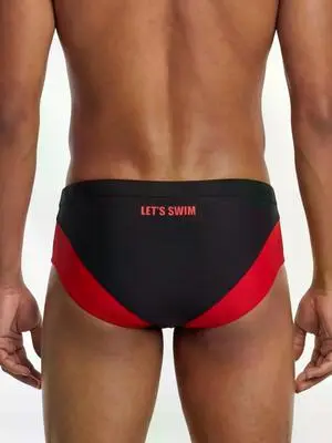 LET'S SWIM Logo-print Swim Shorts