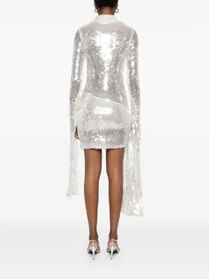 Coperni Knotted Sequin Mini Dress