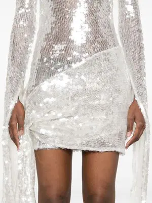 Coperni Knotted Sequin Mini Dress