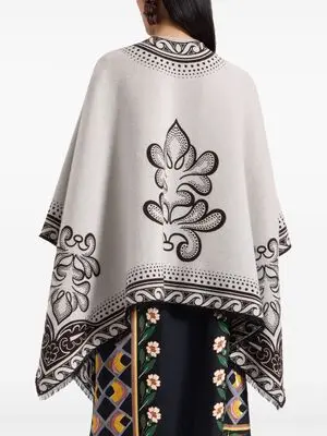 La DoubleJ Botanical Print Poncho