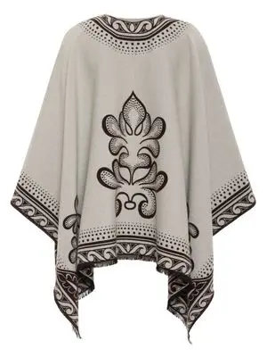 La DoubleJ Botanical Print Poncho