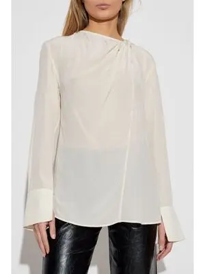 Victoria Beckham Ruched-detailing Blouse - Neutrals