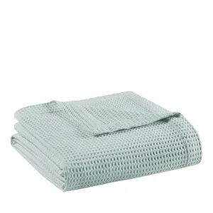 BEAUTYREST Waffle Weave Blanket, King - Aqua