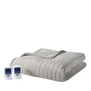 BEAUTYREST Microplush Heated Blanket With Wifi Technology, King - Gray