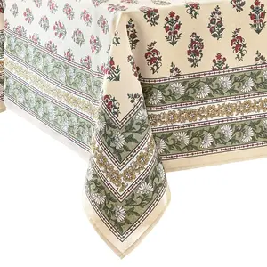 ELRENE HOME FASHIONS Nomad Harvest Block Print Rectangle Tablecloth, 144 X 60 - Multi