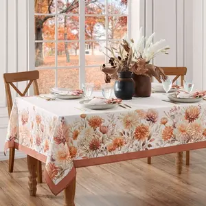 ELRENE HOME FASHIONS Autumn Blooms Rectangle Tablecloth, 84 X 60