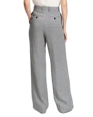 Theory Houndstooth High Waisted Trousers