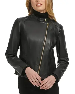 Cole Haan Racer Leather Jacket