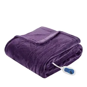 BEAUTYREST Plush Heated Throw, 60 X 70 - Purple