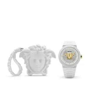 Versace V Pop Watch, 43mm - White