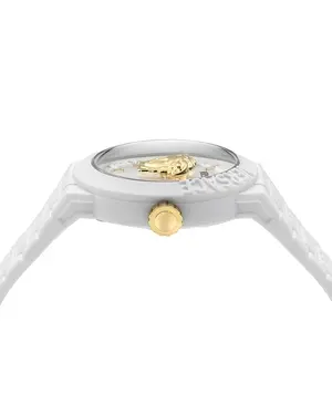 Versace V Pop Watch, 43mm - White