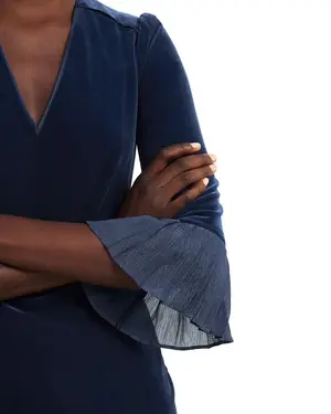 HOBBS LONDON Mary Velvet Midi Dress