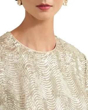 HOBBS LONDON Marlowe Limited Sequined Top