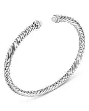 David Yurman Cable Spira Flex Bracelet - Pearl/silver
