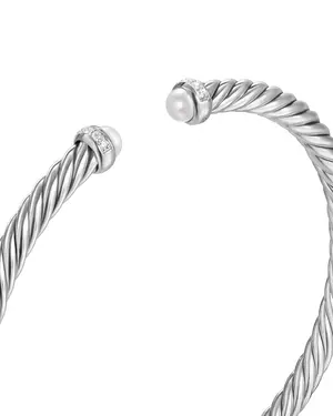 David Yurman Cable Spira Flex Bracelet - Pearl/silver
