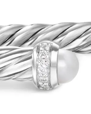 David Yurman Cable Spira Flex Bracelet - Pearl/silver