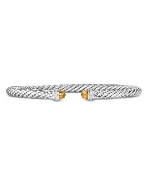 David Yurman Cablespira Flex Bracelet - Citrine/silver