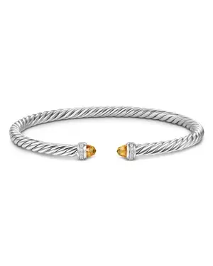 David Yurman Cablespira Flex Bracelet - Citrine/silver