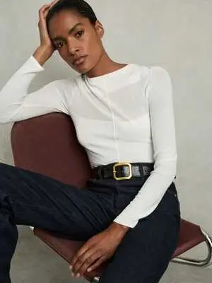 REISS Edna Suede Belt