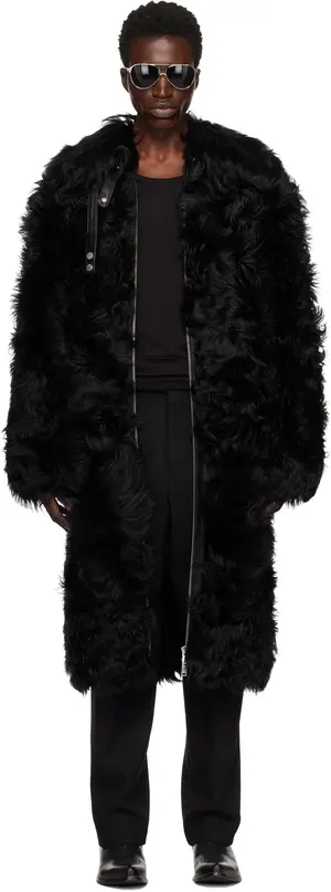 Moose Knuckles Moose Knuckles Black Efna Long Shearling Coat - 292 Black