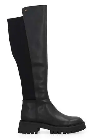 Michael Kors Asher Leather Boots - Black