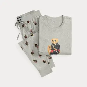 Ralph Lauren Polo Bear Jersey Sleep Set - Andover Heather