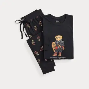 Ralph Lauren Polo Bear Jersey Sleep Set - Polo Black/holiday