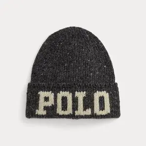 Ralph Lauren Intarsia-knit Merino Wool-blend Beanie - Charcoal
