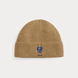 Ralph Lauren Polo Bear Rib-knit Beanie - Classic Camel