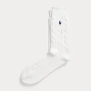 Ralph Lauren Cable-knit Crew Socks - White