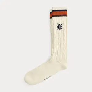 Ralph Lauren Cable-knit Crew Socks - Cream