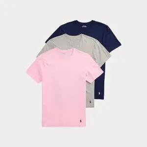 Ralph Lauren Classic Fit Wicking Crew 3-pack Pink Andover Navy