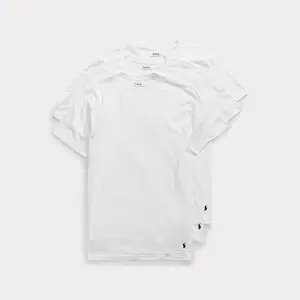 Ralph Lauren Classic Fit Wicking Crew 3-pack - White