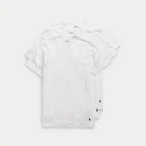 Ralph Lauren Classic Fit Wicking Crew 3-pack - White