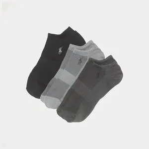 Ralph Lauren Tech Sport Low-cut Sock 3-pack - Grey Assorted
