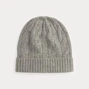 Ralph Lauren Cable-knit Cashmere Beanie - Battalion Heather