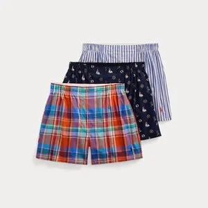 Ralph Lauren Classic Woven Cotton Boxer 3-pack Multi