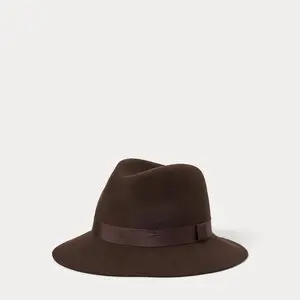 Ralph Lauren Ribbon-trim Fedora - Circuit Brown