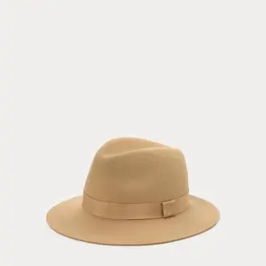 Ralph Lauren Ribbon-Trim Fedora Natural