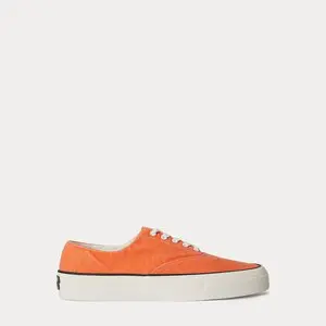 Ralph Lauren Keaton Washed Canvas Sneaker - Orange
