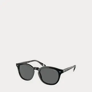 Ralph Lauren Heritage Rowing Stripe Round Sunglasses - Shiny Black