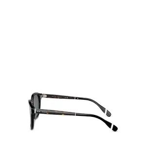 Ralph Lauren Heritage Rowing Stripe Round Sunglasses - Shiny Black