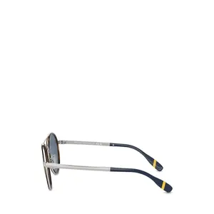 Ralph Lauren Heritage Rowing Stripe Round Sunglasses - Silver