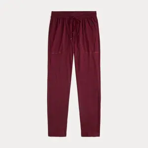 Ralph Lauren Mercerized Cotton Pajama Pant - Classic Wine/cruise Navy