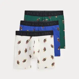 Ralph Lauren 4d-flex Polo Bear Boxer Brief 3-pack - Nevis/royal/green