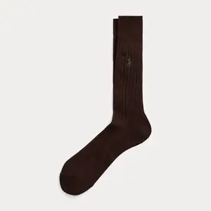Ralph Lauren Ralph Lauren Ribbed Dress Socks Dark Brown