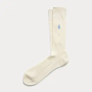 Ralph Lauren Ribbed Dress Socks - Ivory