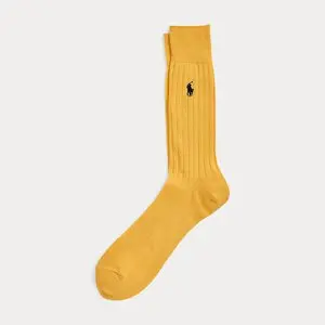 Ralph Lauren Ribbed Dress Socks - Yellow