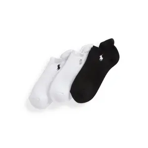 Ralph Lauren Cushioned Ankle Socks 3 Pack - Black